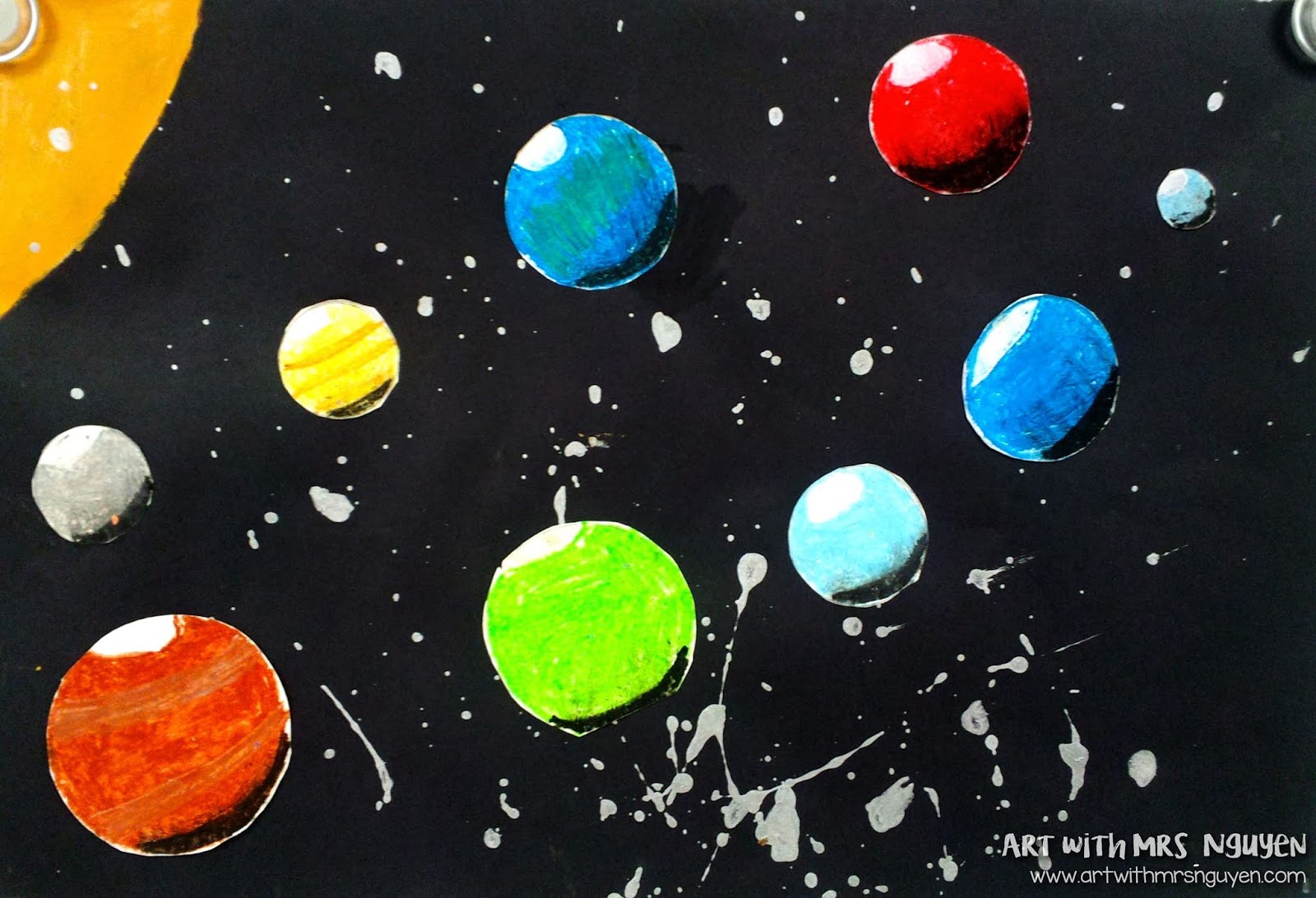 Oil Pastel Solar System - Part 2 (5th) | Art with Mrs. Nguyen