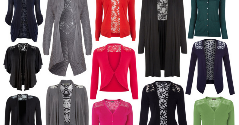 CARDIGANS: Lace Insets