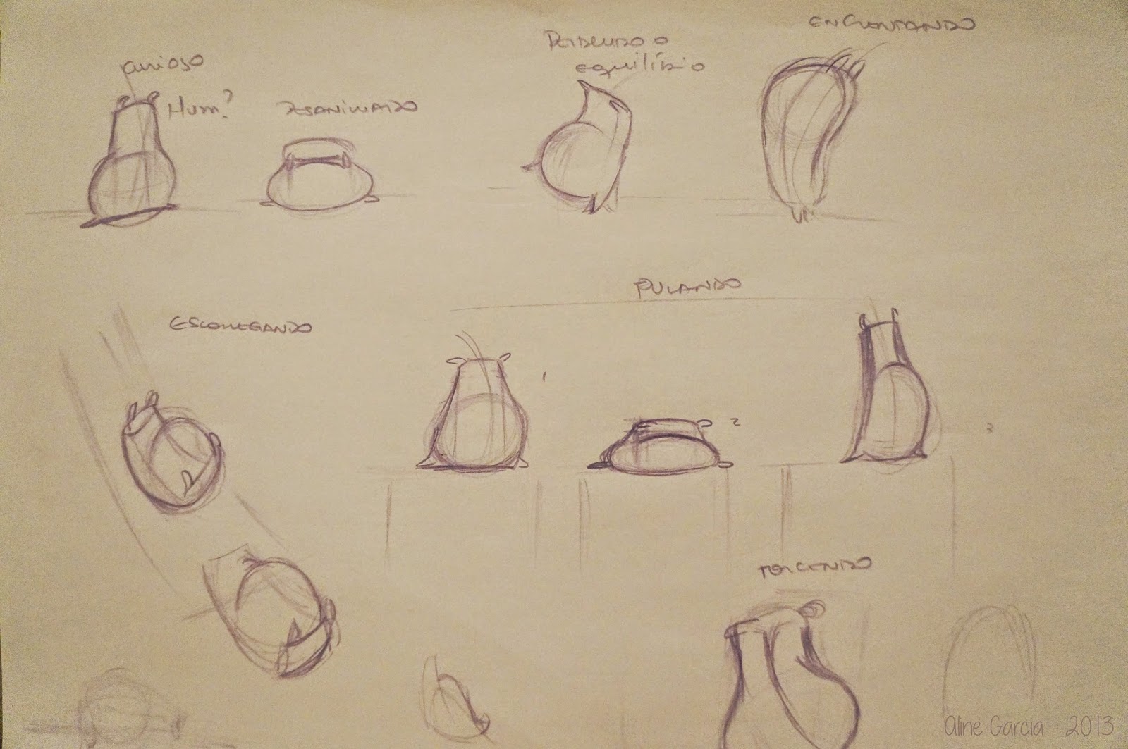 The art of Aline Garcia: Flour Sack - Action Poses