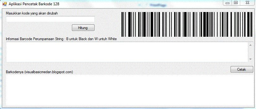Source Code Generator Barcode 128 Menggunakan VB.NET