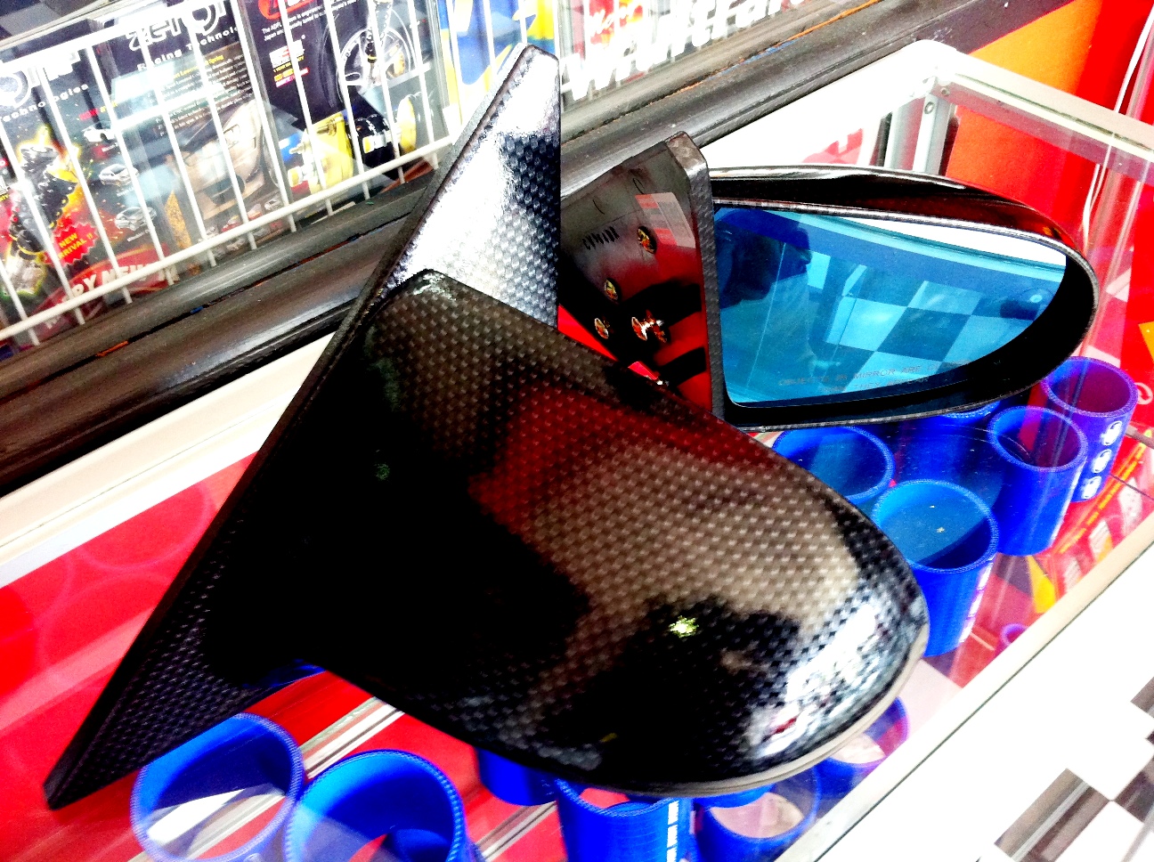 ECG Racing: Spoon carbon look side mirror for civic EK 4 doors