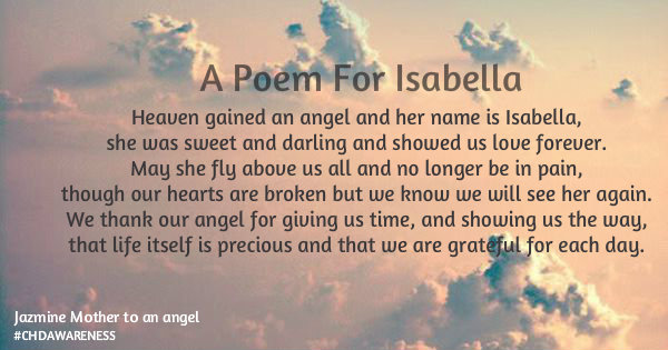 Isabella's CHD Awareness & Pregnancy Screening Campaign: A Poem For Our ...