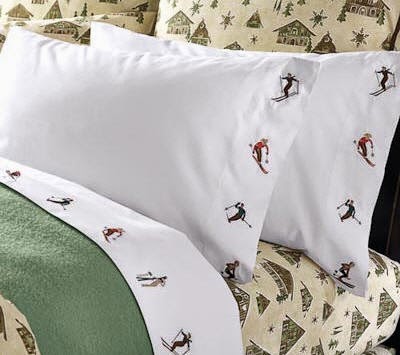 Dragonfly Designs: Embroidered Skier Sheets