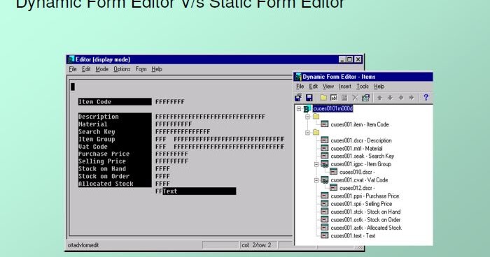Full on Baan: Dynamic v/s Static Form Editor