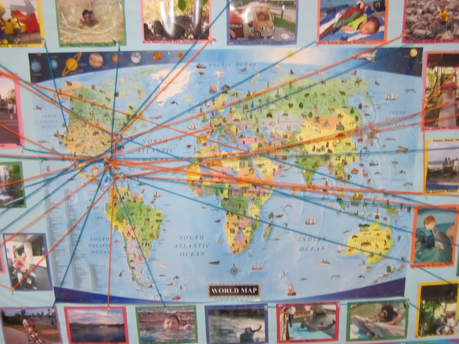 Kindergarten Friends' Blog: Our World Bulletin Board!