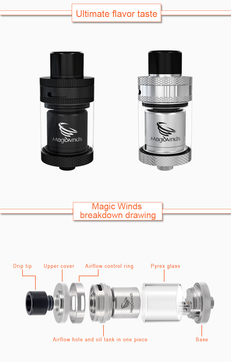 vapingwiners : 22mm OUMIER Magic Winds RTA Atomizer Preview