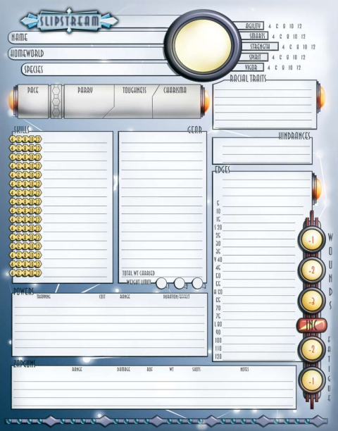Rifts RPG Character Sheet