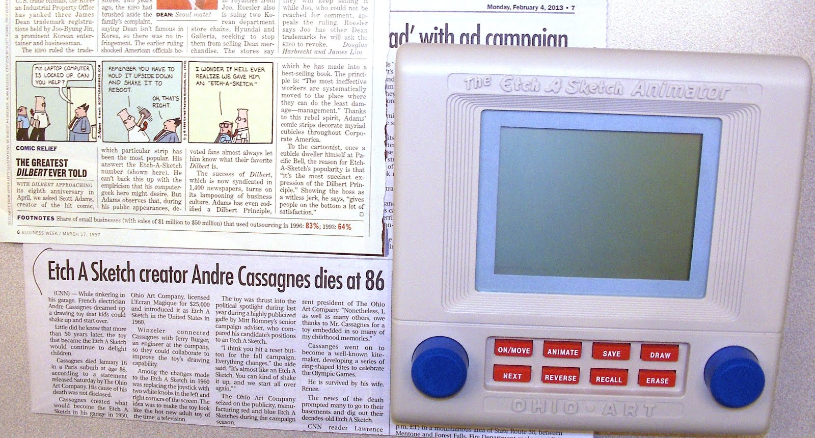 Tom's OSU: Creator of Etch-A-Sketch dies - laptop of Dilbert's boss mourns