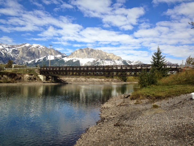 The view from here: Bailey bridge at Seebe, Alberta