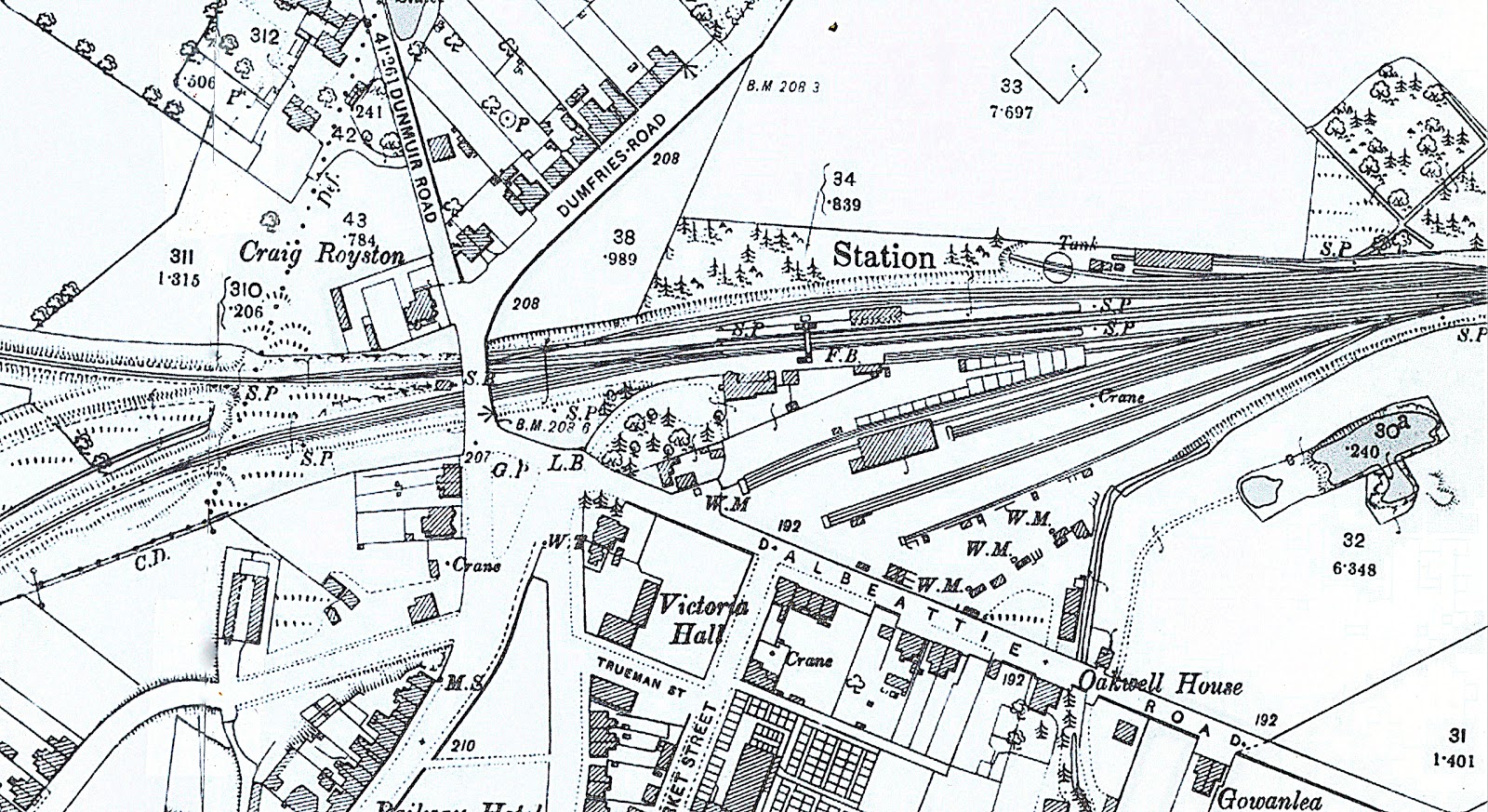 Last of the Westland Whigs: Castle Douglas station plan 1894