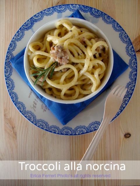 Ogni riccio un pasticcio - Blog di cucina: Troccoli con salsiccia ...