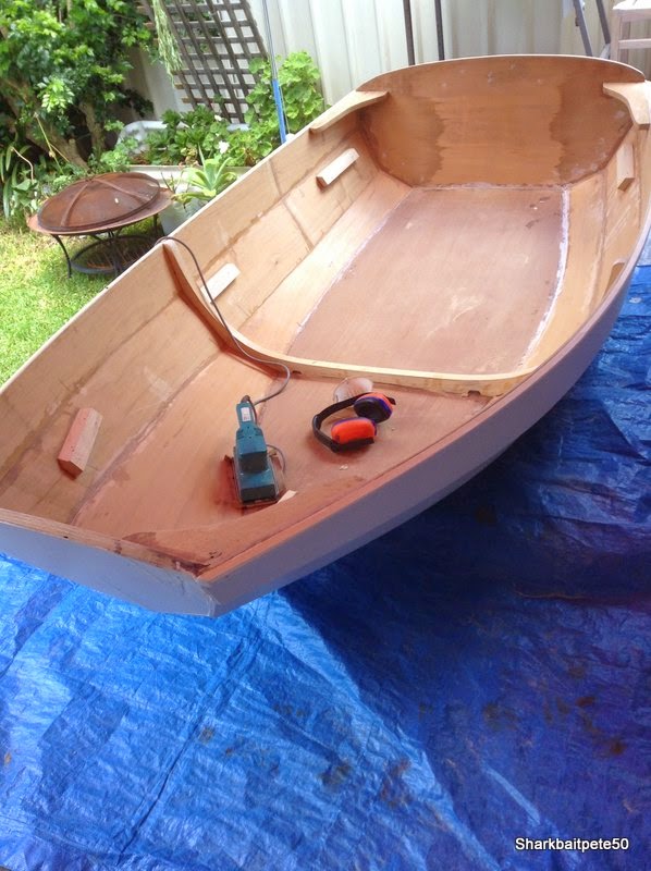 Woodwork and Joel White's Nutshell Pram: Knees, knuckles and bums...