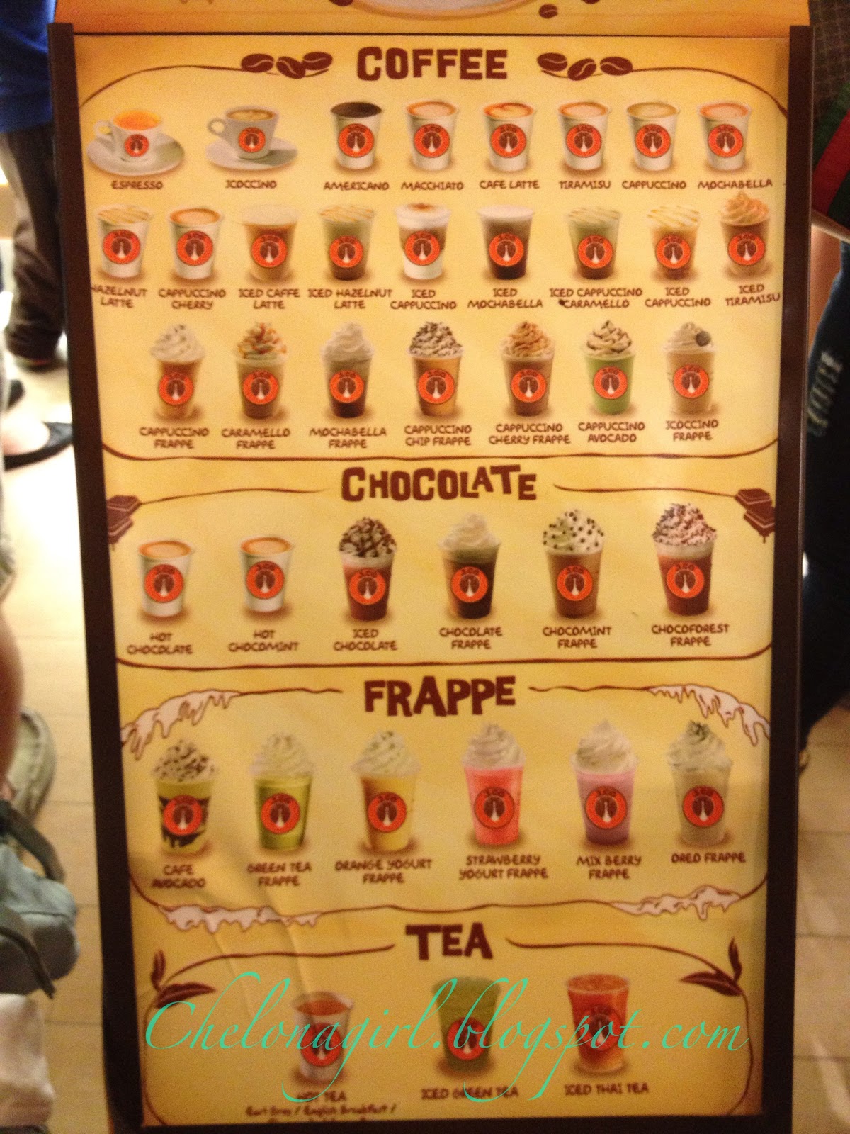 Jco Donuts Menu