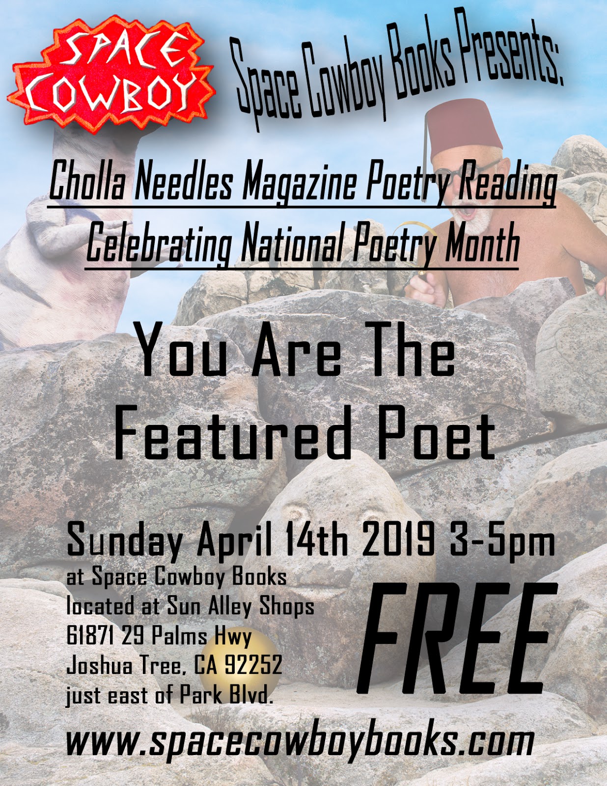 Cholla Needles Arts & Literary Library: April 14! Open Poetry Reading ...