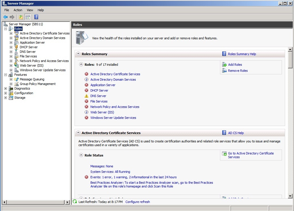 Instalación de Windows Small Business Server 2011 ~ Tix 101