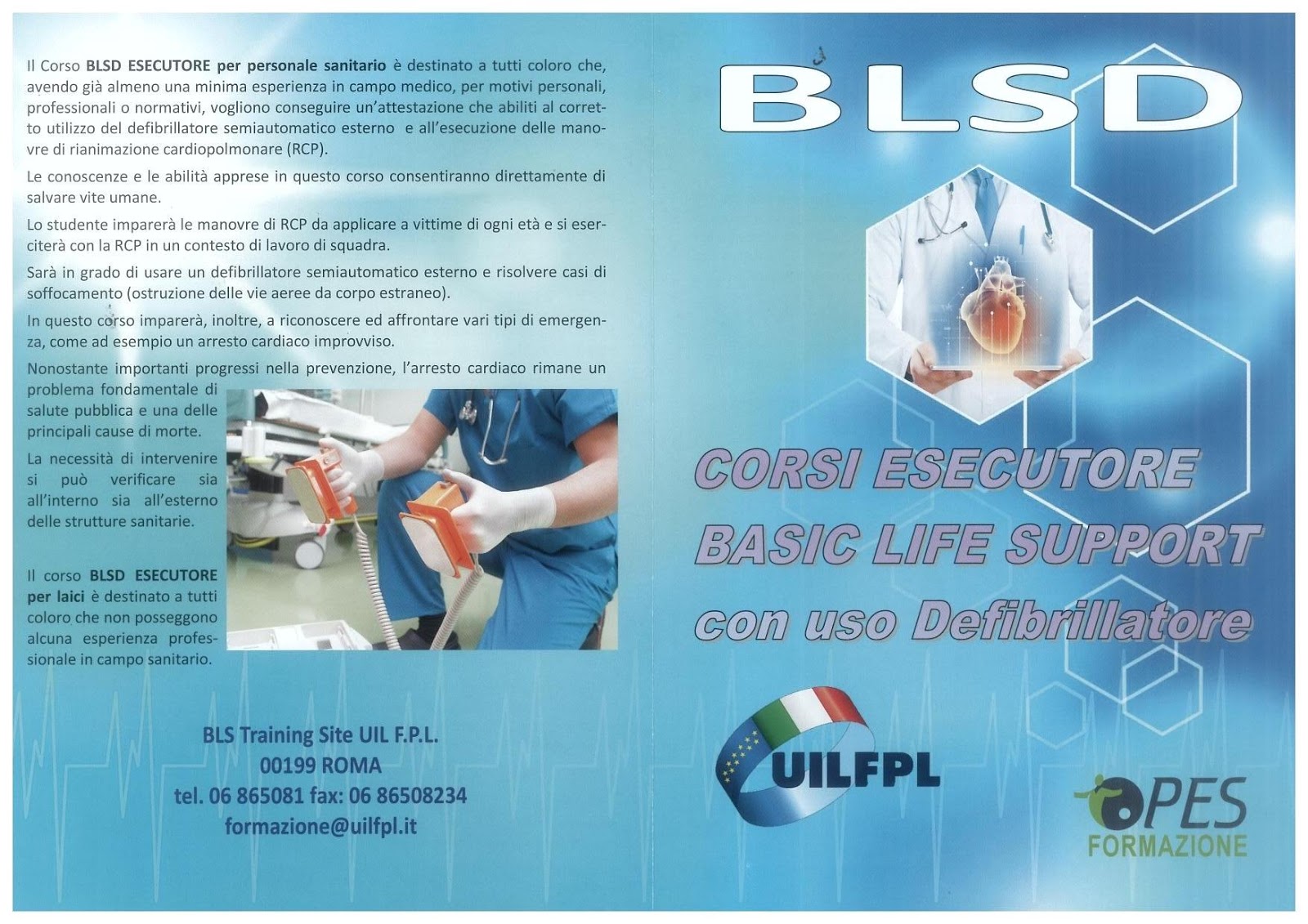 UIL FPL Usl Toscana Centro: Corso per BLSD Esecutore 2017