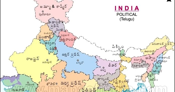 Editable Political Map Of India - propertybad