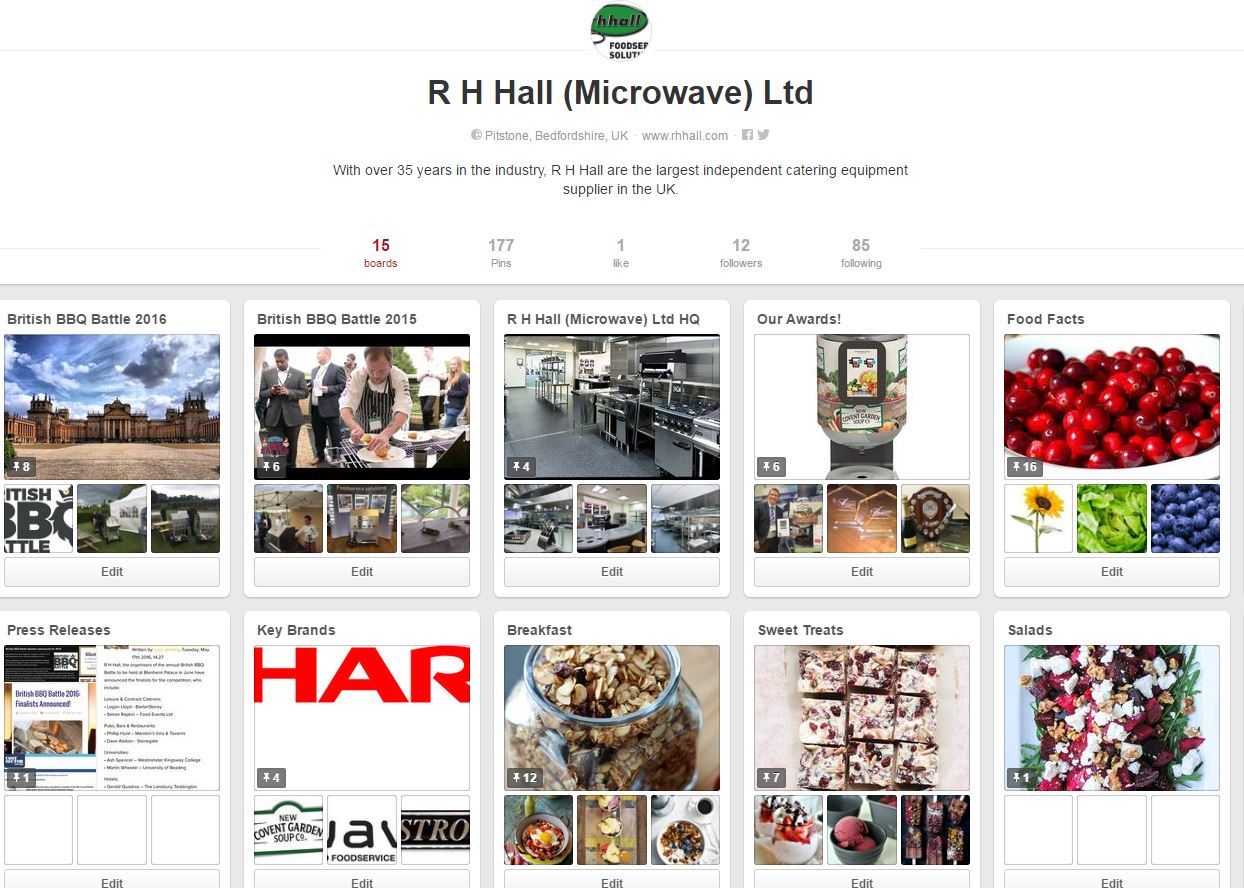 R H Hall Food Solutions : Follow our NEW Instagram and Pinterest Pages!