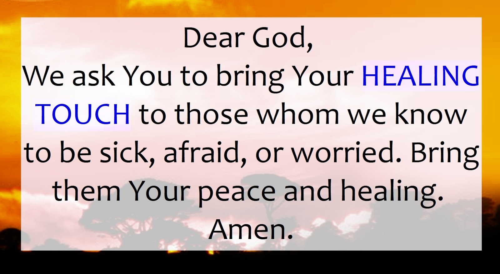 Be Healed in Jesus' Name! Amen.