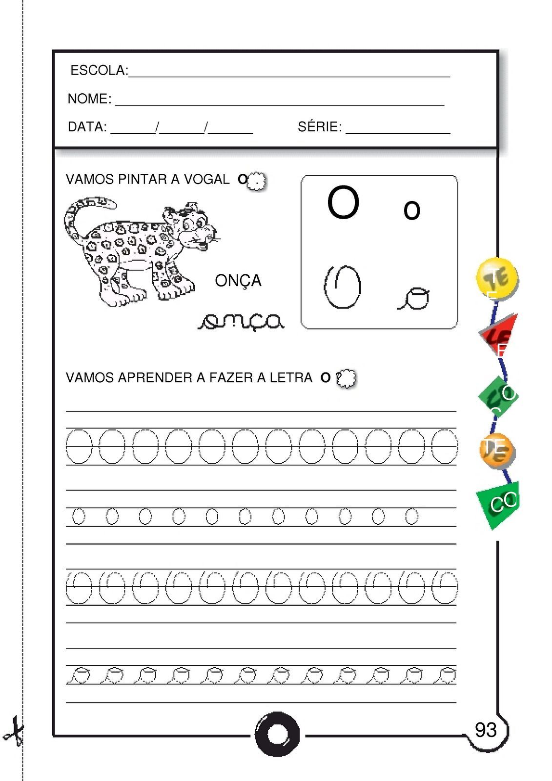 Atividades Com A Vogal O - FDPLEARN