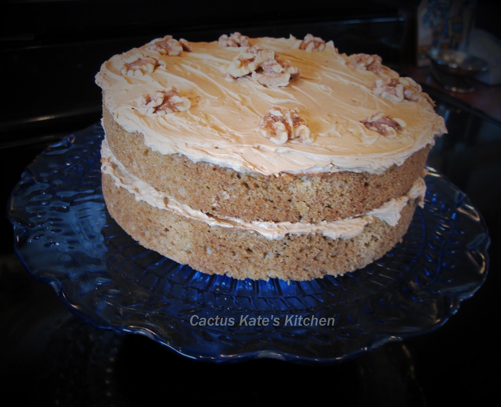Cactus Kate's Kitchen: Coffee Walnut Layer Cake