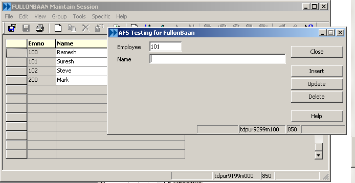 Full on Baan: Application Function Server - AFS Example