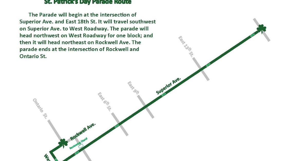 Cleveland's St. Patrick's Day Parade: Parade Route