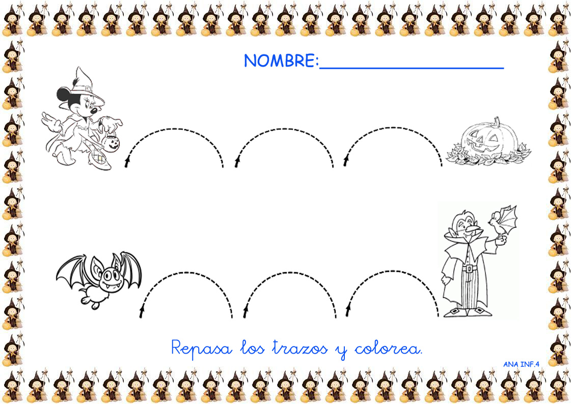 INFANTILES DE ANA V.: GRAFOMOTRICIDAD: TRAZO CURVO