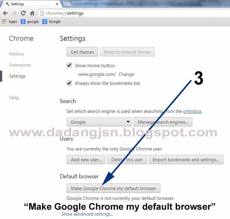 CARA MEMBUAT “GOOGLE CHROME” MENJADI WEB BROWSER DEFAULT APLIKASI ...