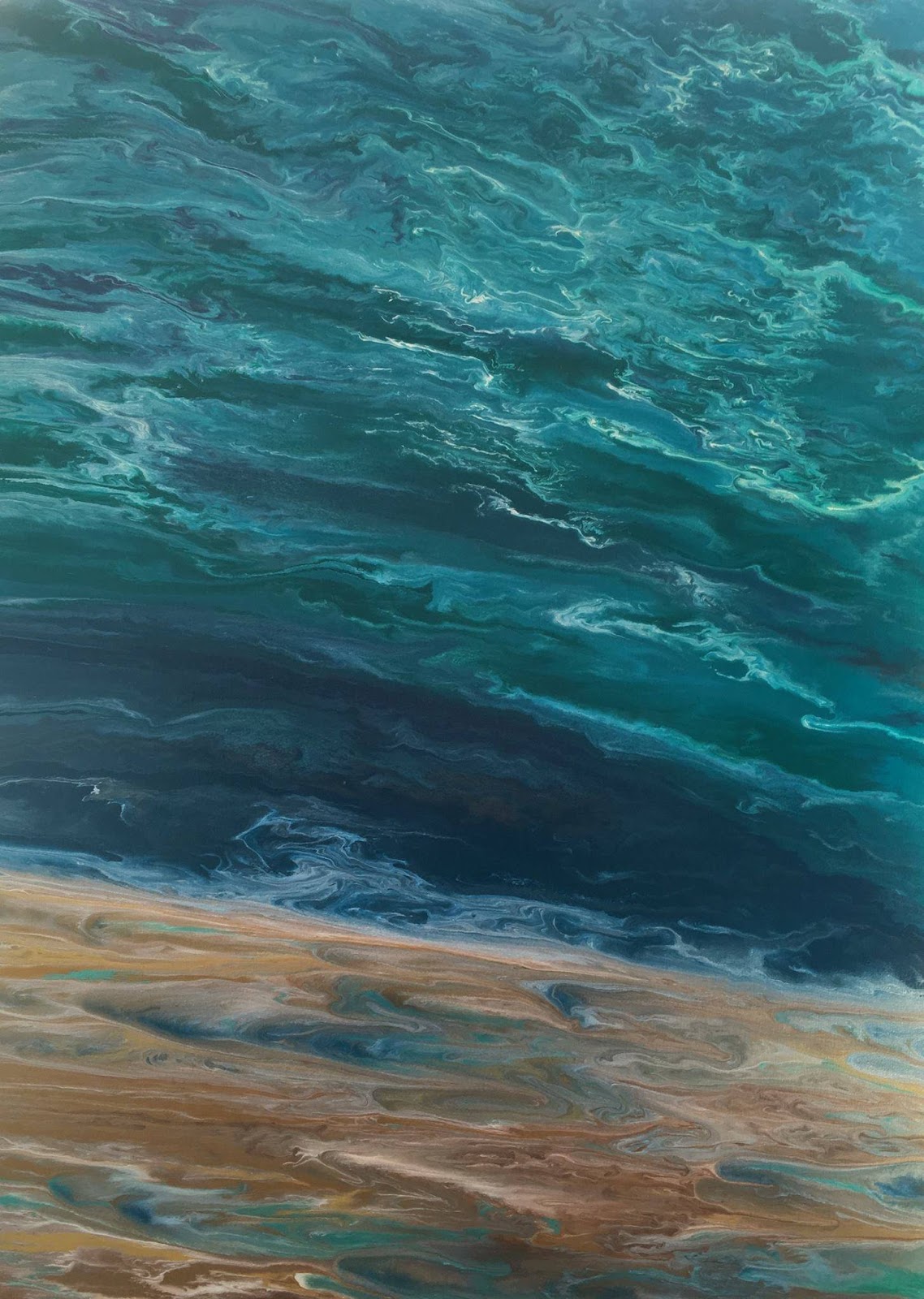 Daily Painters Abstract Gallery: Contemporary Abstract Seascape, Beach ...