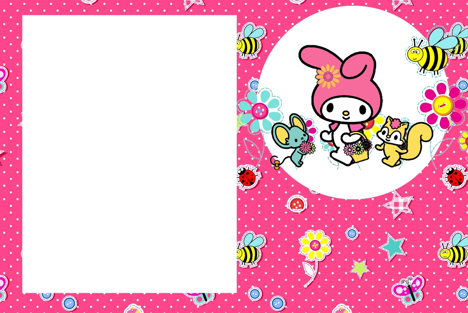 My Melody Birthday Party: Free Printable Invitations. - Oh My Fiesta ...