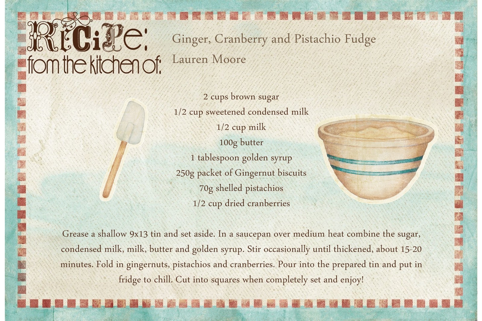 SAHM I am- Stay At Home Mum: Food: Ginger, Cranberry and Pistachio ...