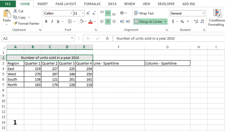 Excel Tips And Tricks Sparklines In Excel Tiny Chart Micro Chart