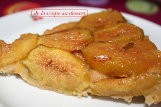 de la soupe au dessert: Tatin à la figue verte du jardin