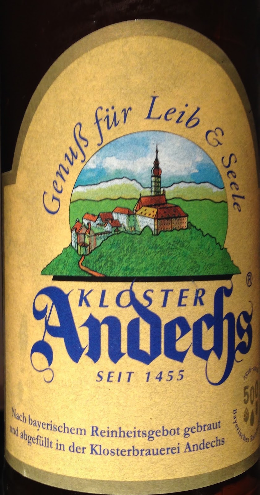 500 years - 500 beers: 1538 - Bier #23 Kloster Andechs - Helles Weissbier