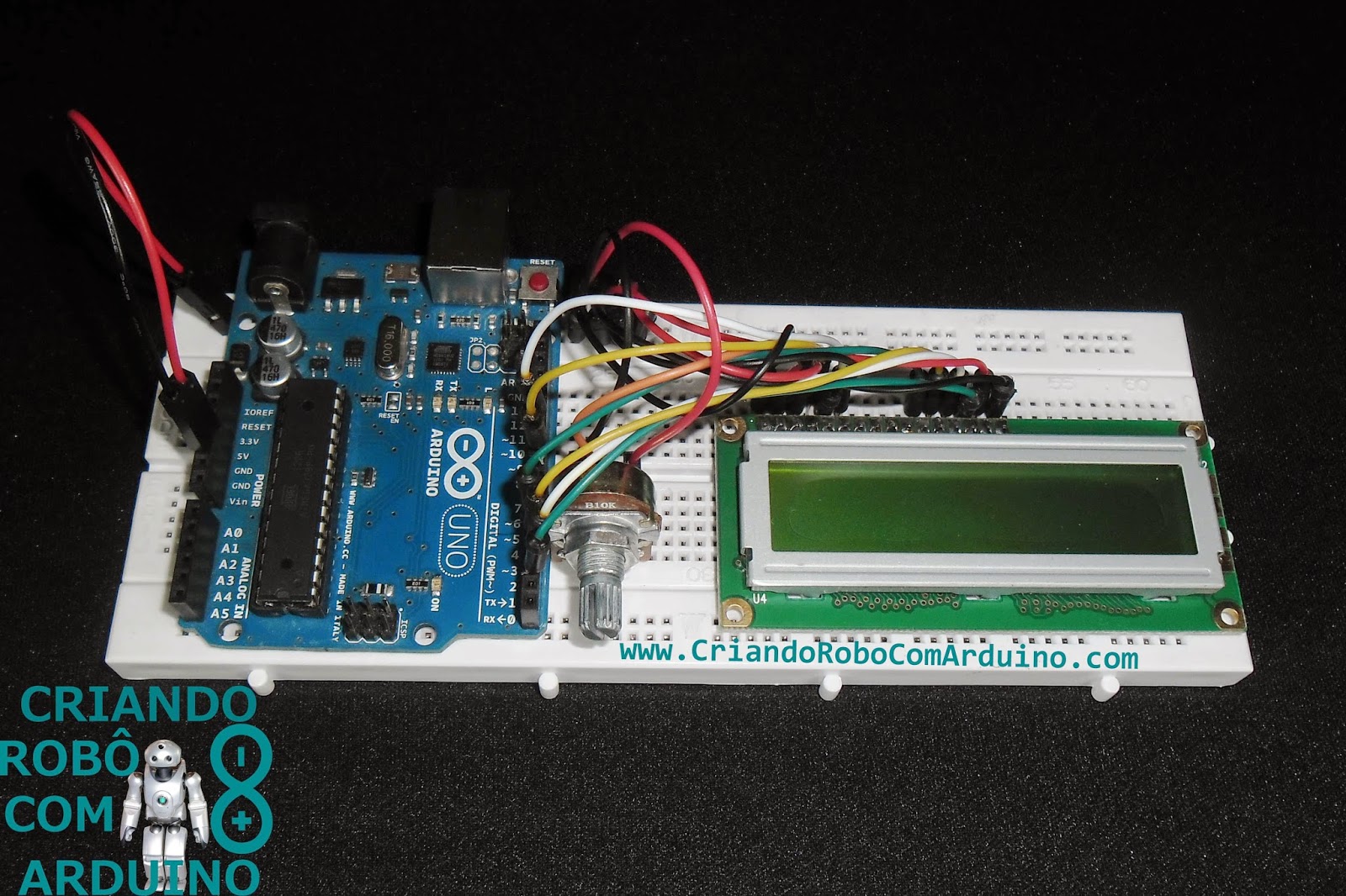 Mechatronics & Robotics: Como usar e testar o LCD 18x2 no arduíno Mechatronics & Robotics: Como usar e testar o LCD 18x2 no arduíno