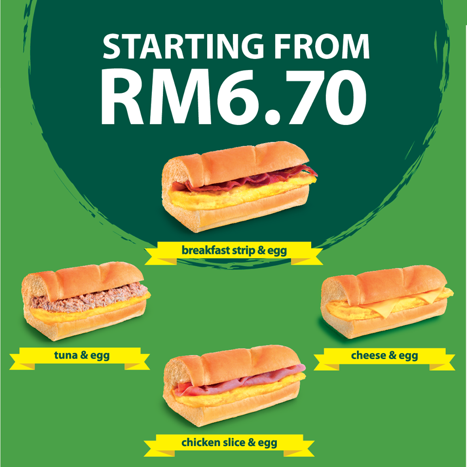 SUBWAY 早餐促销！可免费获一杯咖啡！ - Leesharing