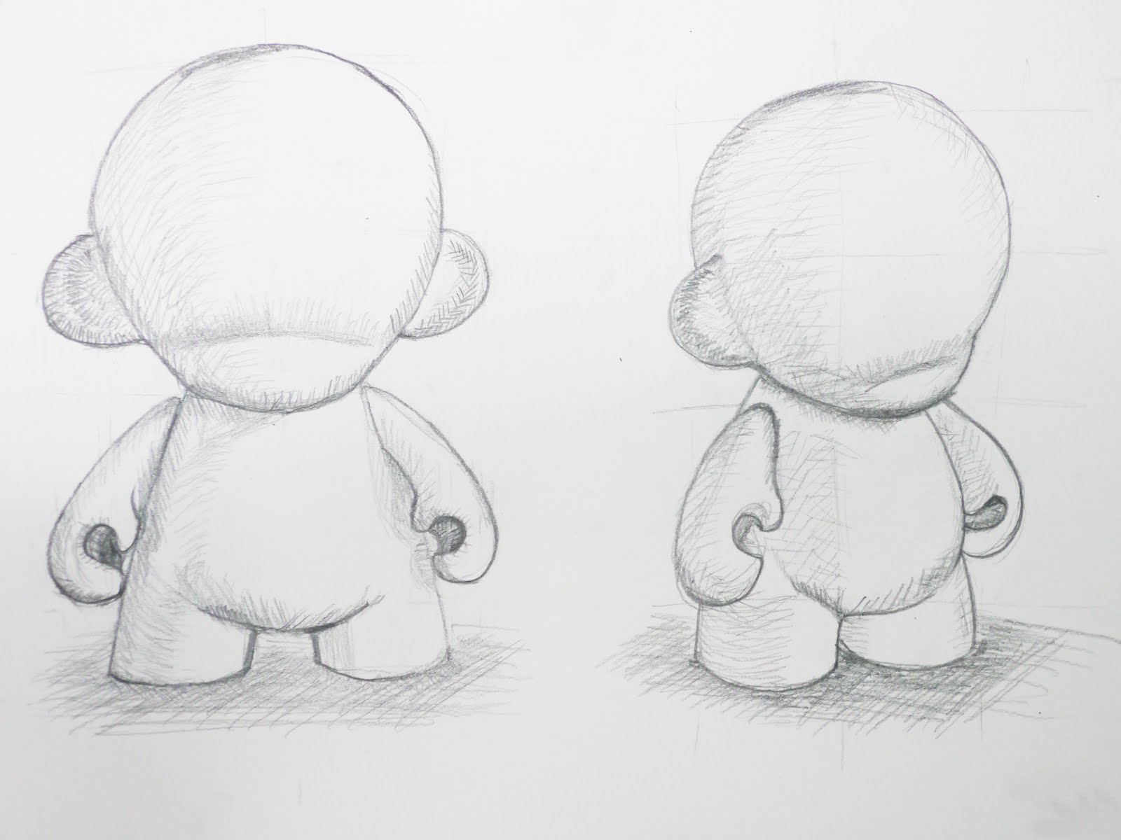 Temporary Ecdemomaniac: Munny sketches
