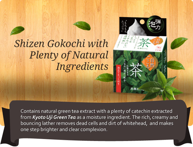 Review Shizen Gokochi Facial Soap Green Tea