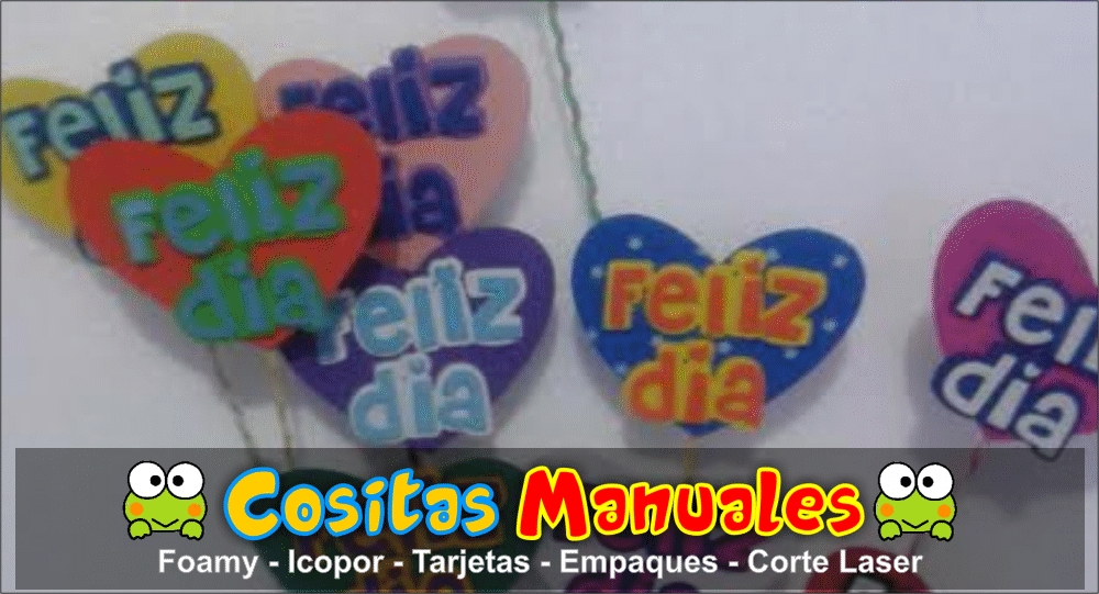 Letreros de feliz dia en foamy a $ 1500 - Lili Daza Diseño