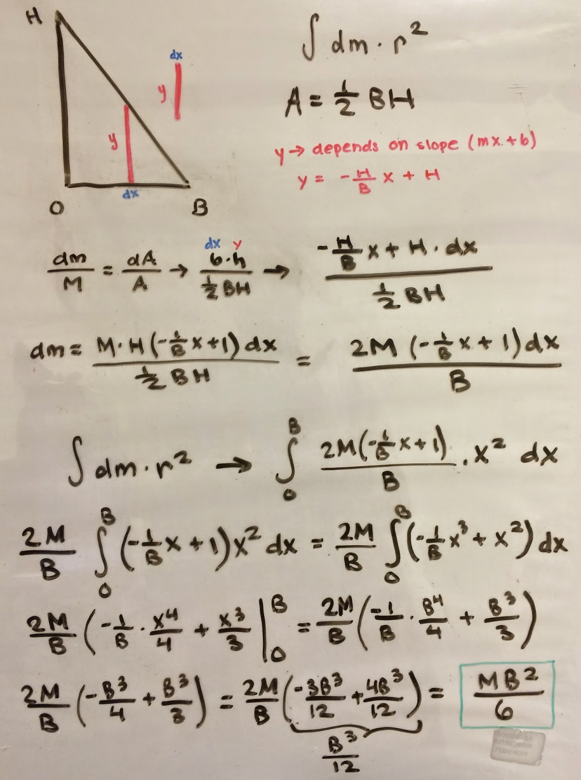 Phys4A F14 lrodriguez: Triangle's Moment of Inertia (about its center ...