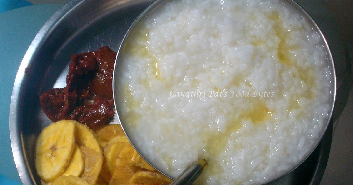 Gayathri Pai's Food Bytes: Rice Porridge / Pejja / Congee / Kanji.