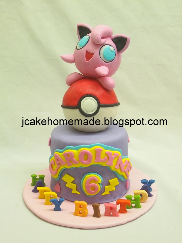 Jcakehomemade: Jigglypuff (Pokemon) birthday cake 口袋妖怪蛋糕