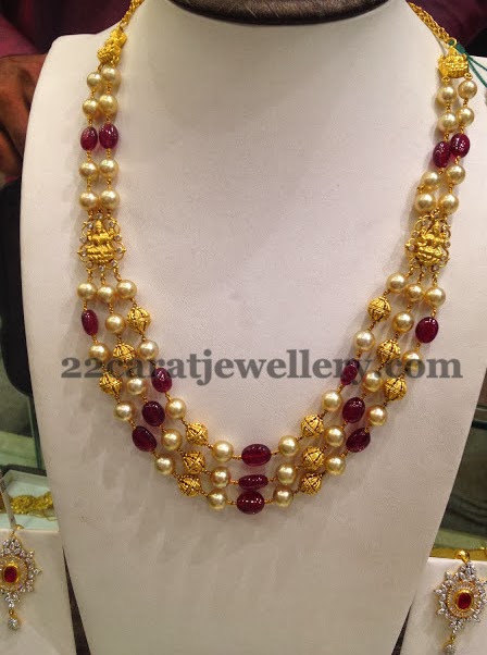 Multiple Strings Lakshmi Trendy Necklace - Jewellery Designs
