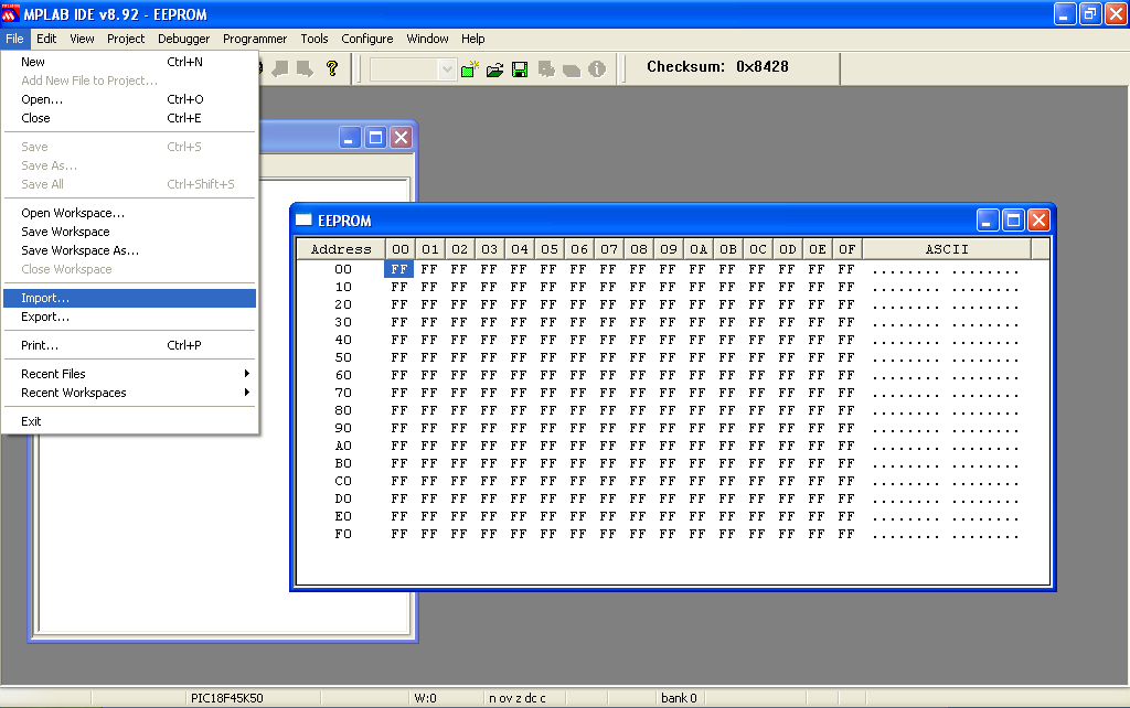 How to load EEPROM *.hex file in new MPLABX IDE? - Embedded Laboratory