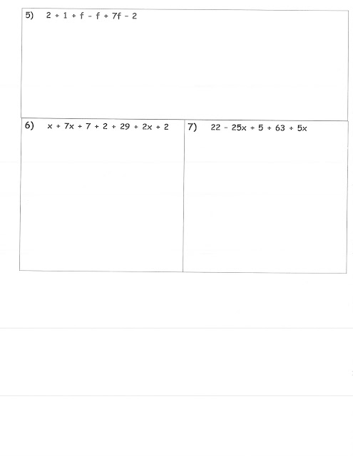 Mrs. White's 6th Grade Math Blog: COMBINING LIKE TERMS ASSESSMENT