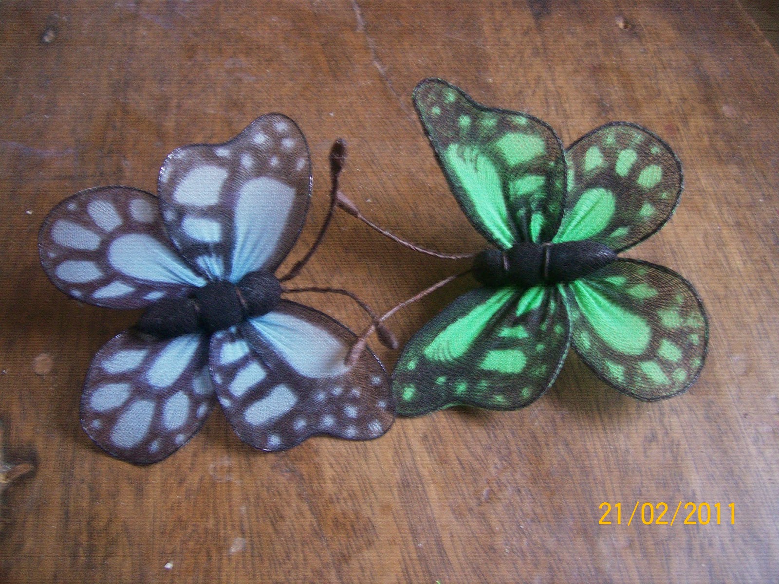 Tinas Creations: Nylon Stocking Butterflies