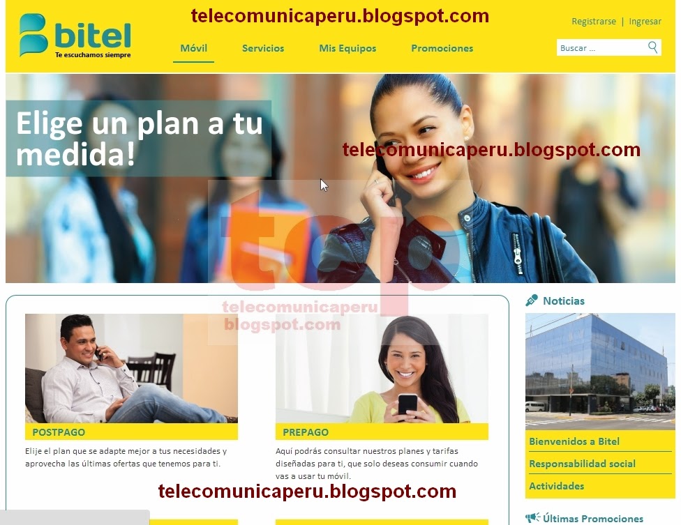Telecomunicaciones Perú: La página web de bitel : www.bitel.com.pe