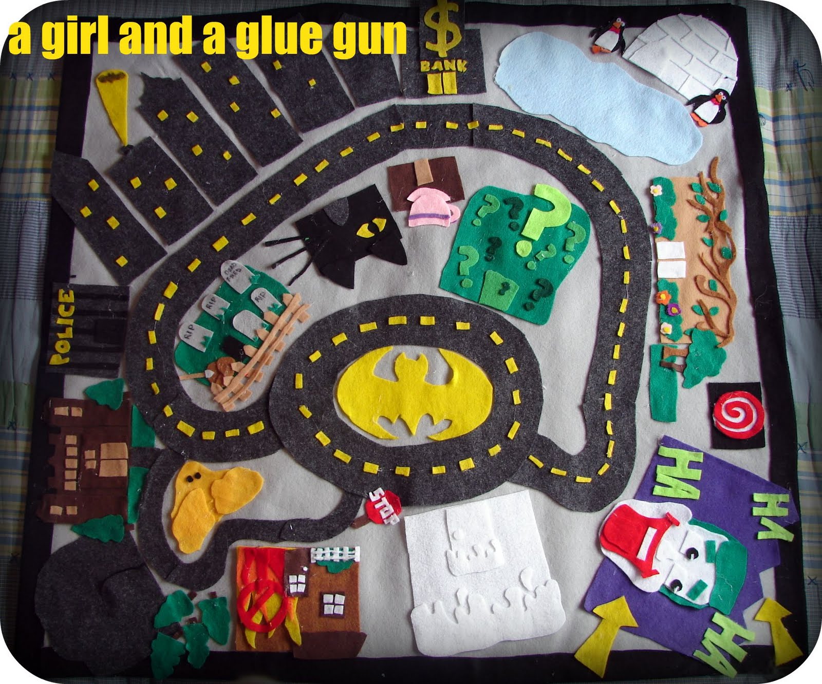 oops.. i did it again. (lego felt mat) - A girl and a glue gun