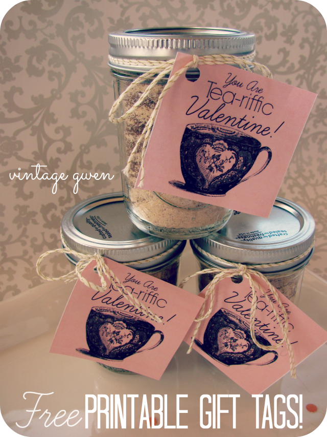 Vintage Gwen: Orange Spice Tea Gift Mix & Free Valentine Gift Tag